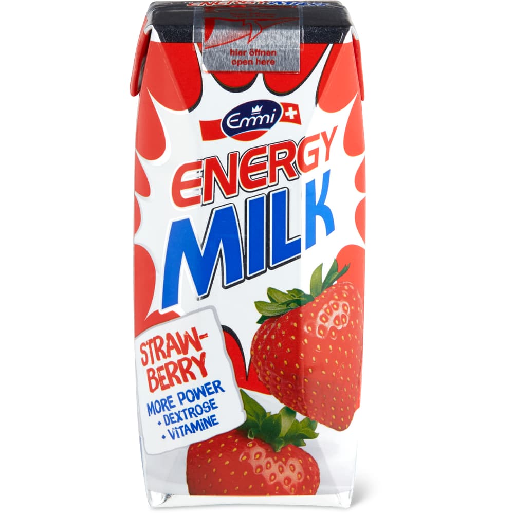 ENERGY MILK · Drink · Erdbeer • Migros