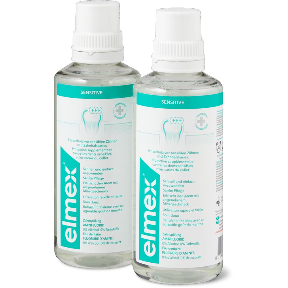 Elmex Sensitive · Dental rinse · SENSITIVE PLUS • Migros