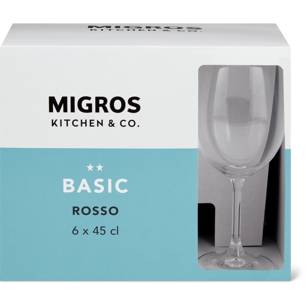 Migros Kitchen & Co. · Basic Red Wine Glass · Transparent, 45 cl • Migros