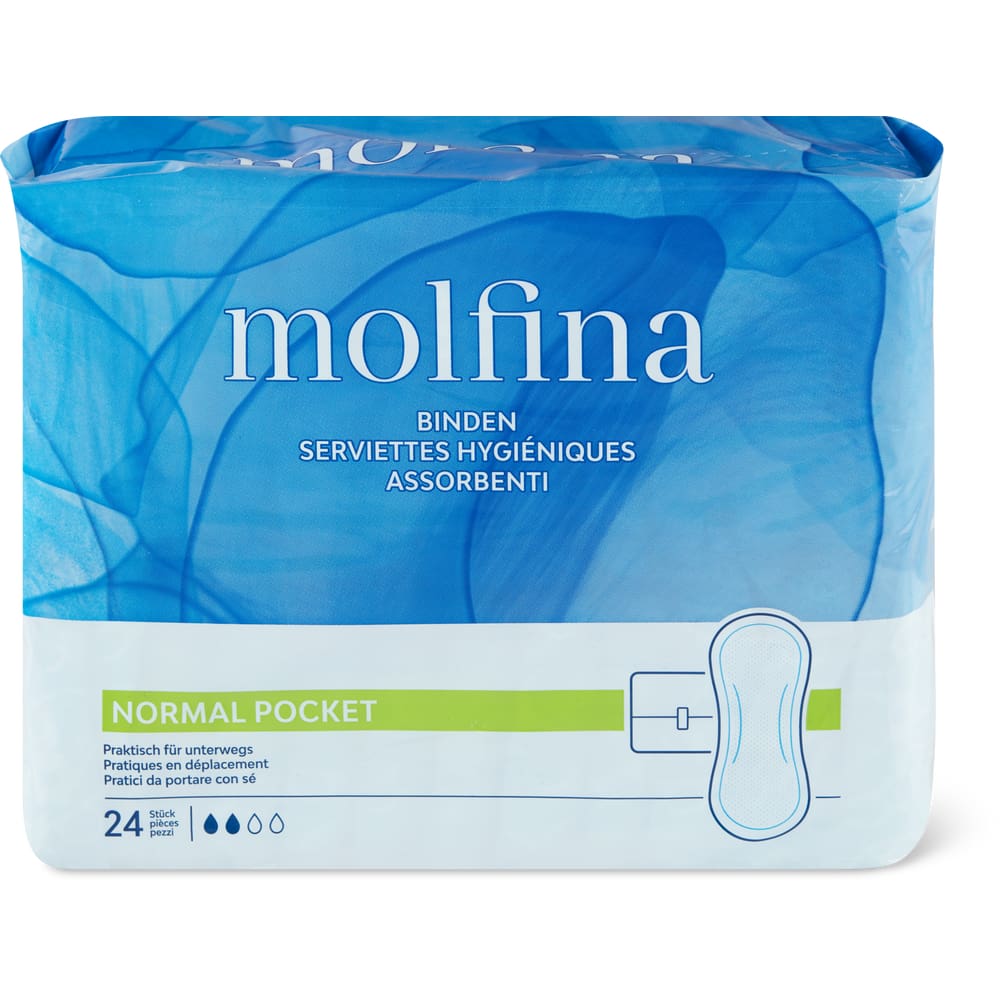 Molfina · Binde Normal Pocket · praktisch für unterwegs • Migros