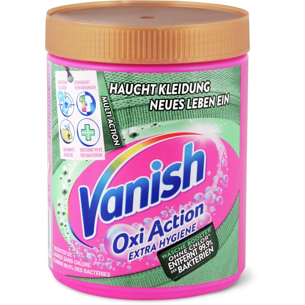 Vanish Oxi Action · Stain remover powder · Extra hygiene • Migros Online