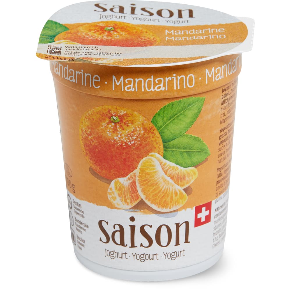 Saison · Yogourt · Mandarine • Migros
