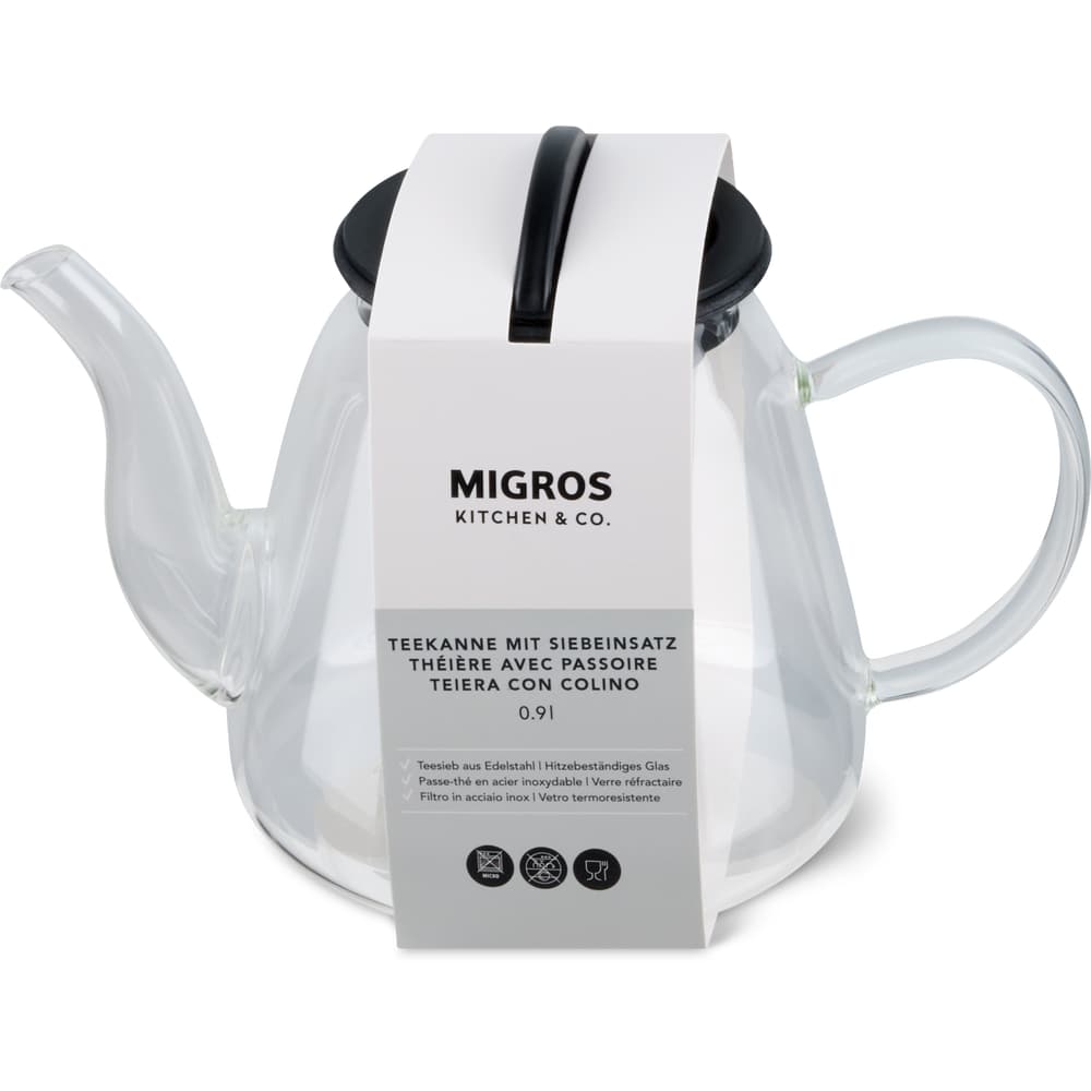MIGROS KITCHEN & CO. · Glass Teapot 0.9l • Migros