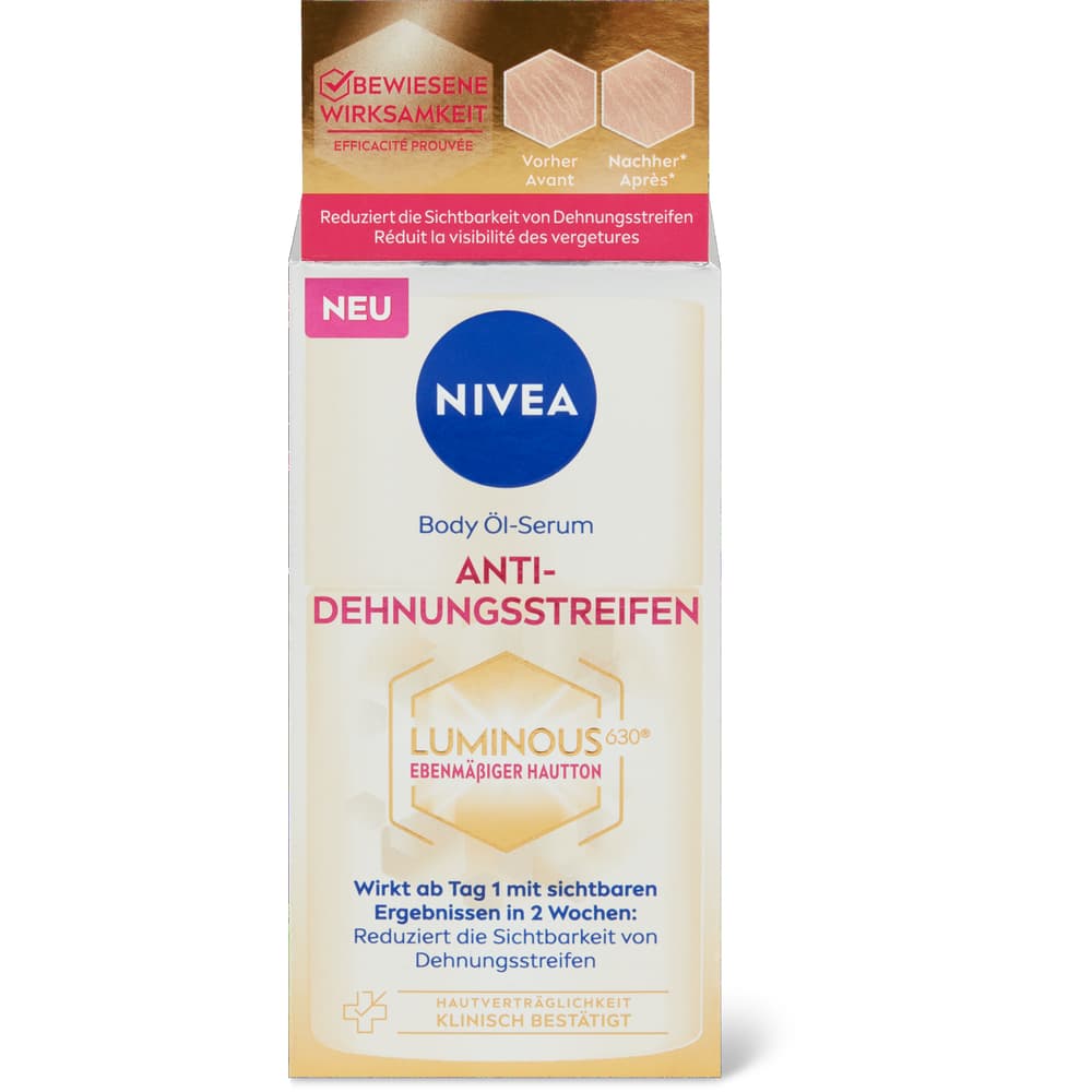Nivea Cellular Luminous 630 · Oil serum · anti-stretch marks • Migros