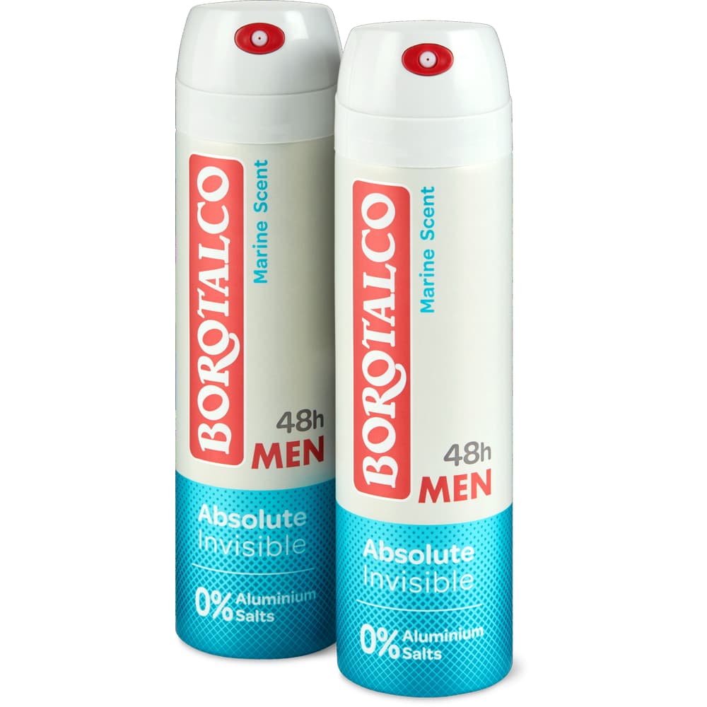 Borotalco Men Absolute Invisible · Spray deodorant · 48h, 0% aluminum ...
