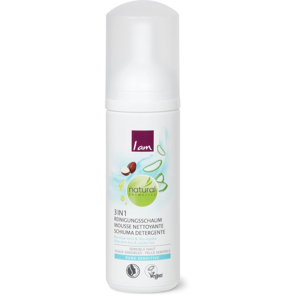 I am natural cosmetics · Pure Sensitive 3in1 Reinigungsschaum ...