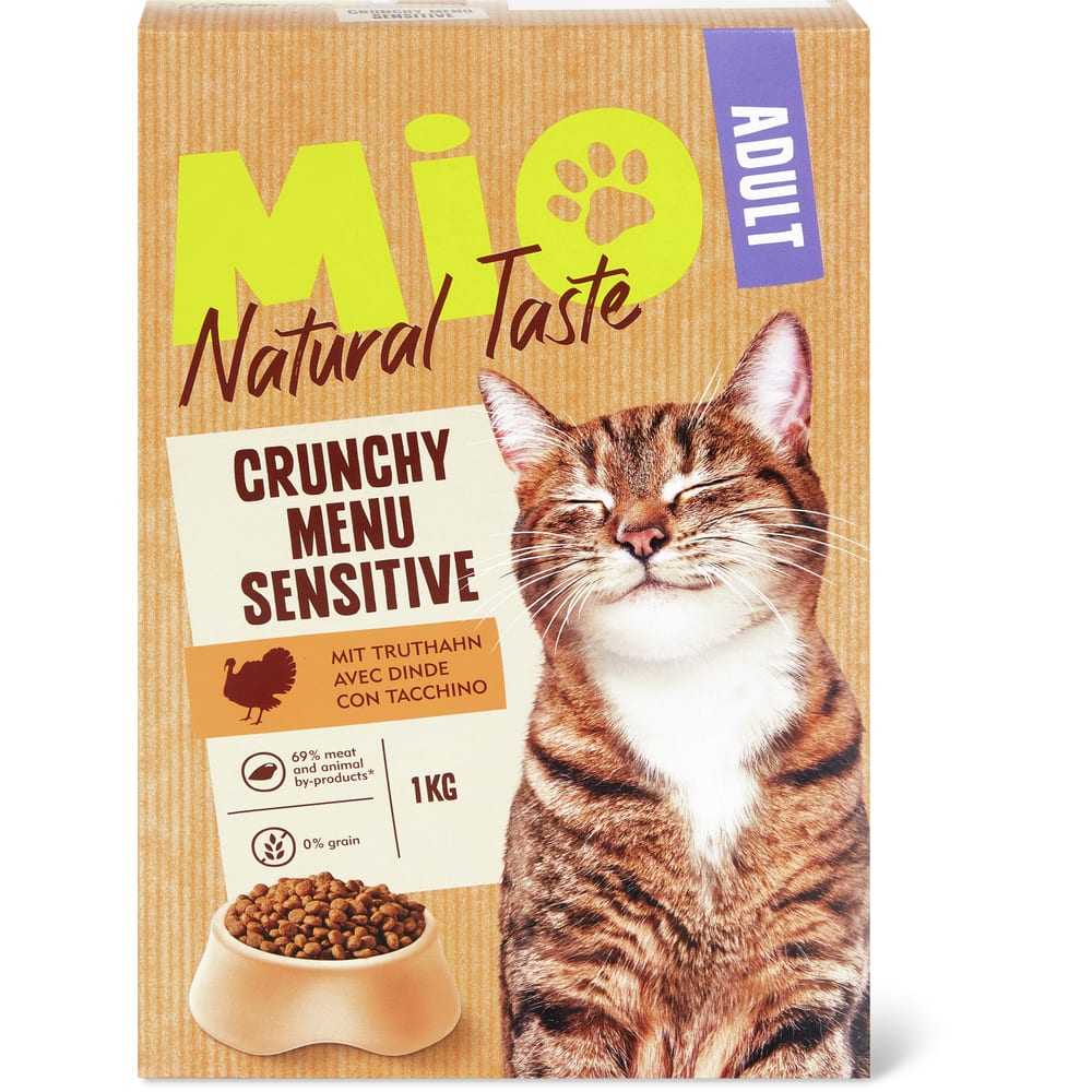 Mio · Natural Taste Adult Crunchy Menu Sensitive · avec dinde • Migros