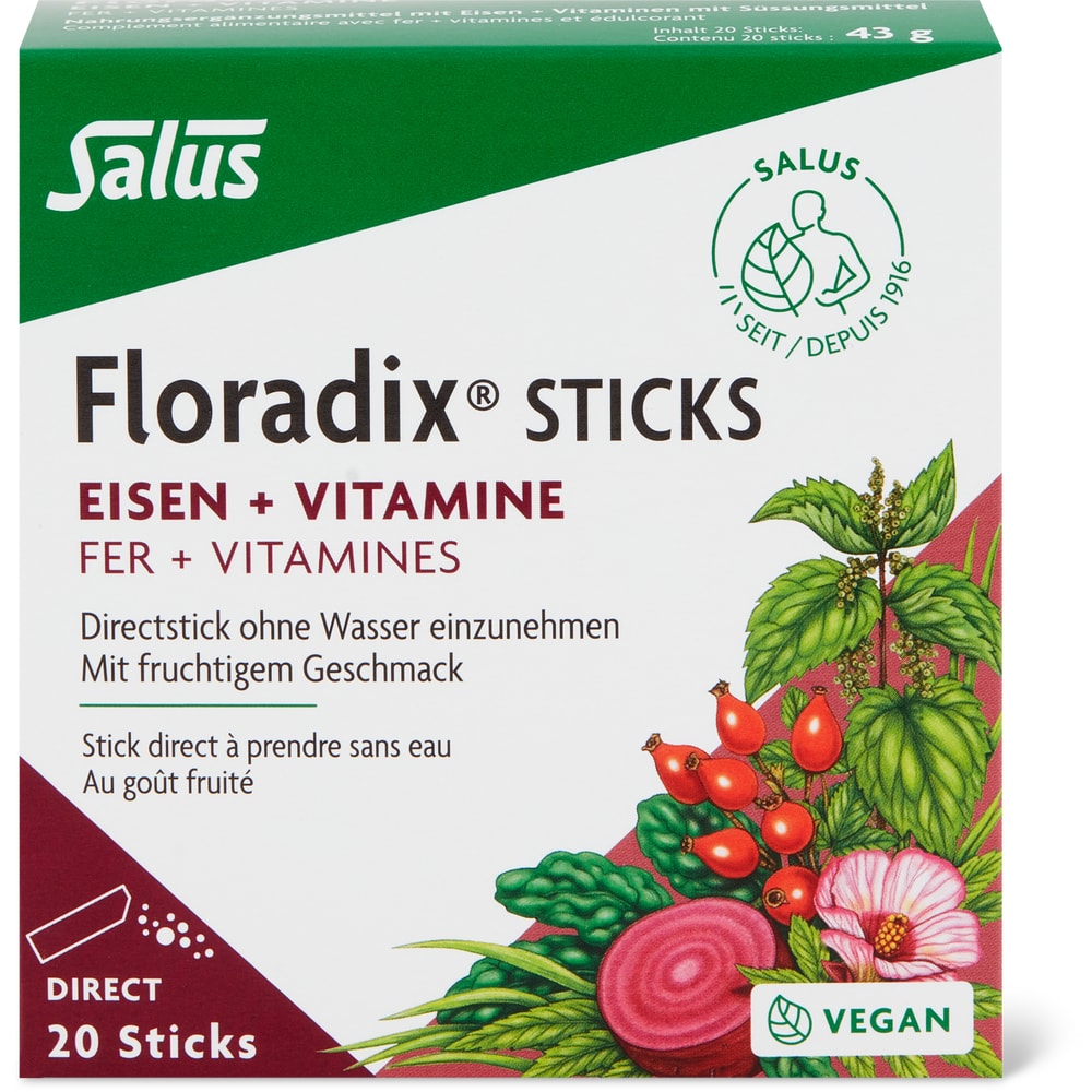 Salus · Floradix Eisen Sticks • Migros