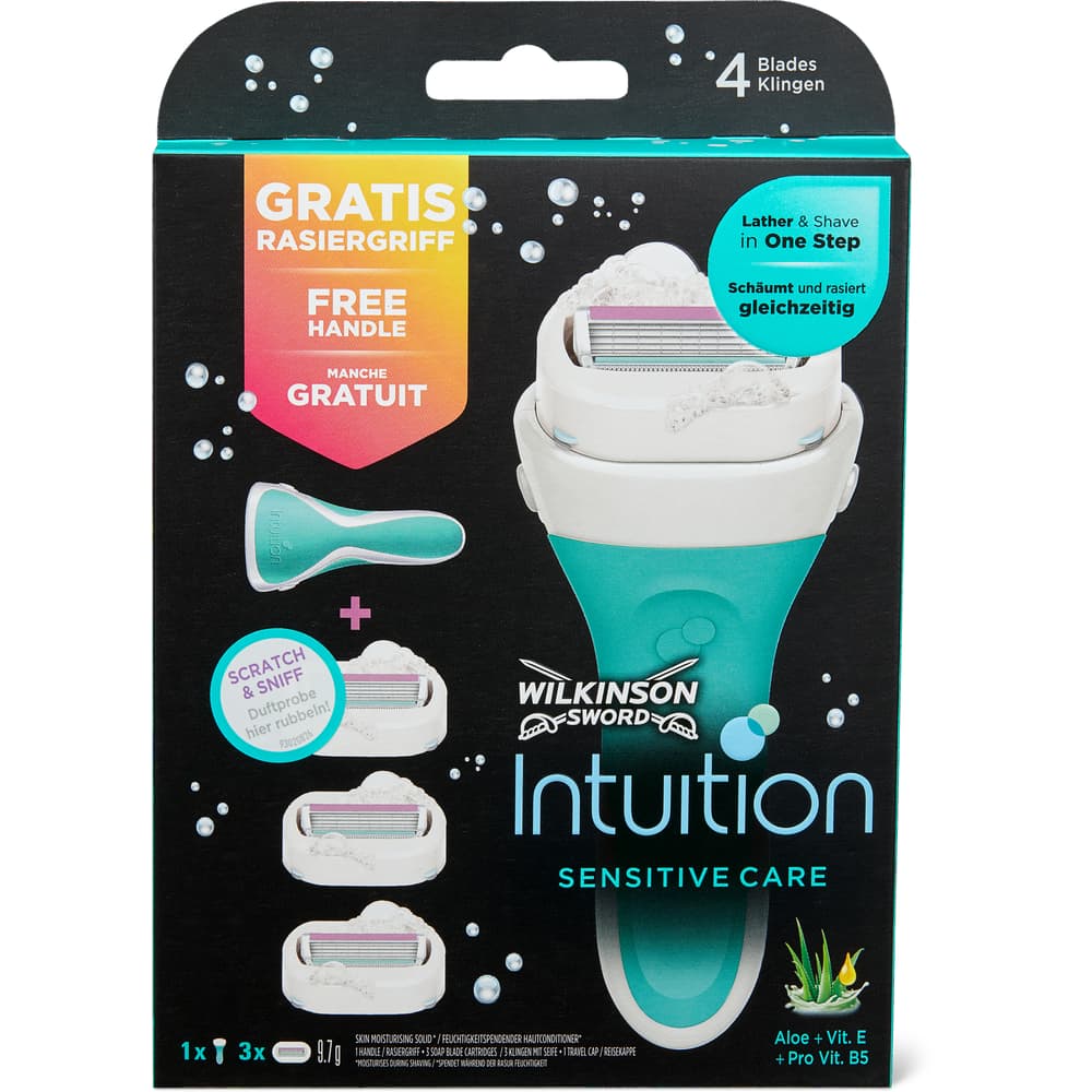 Wilkinson Intuition Naturals · 1 Rasierer + 3 Ersatzklingen · Sensitive ...