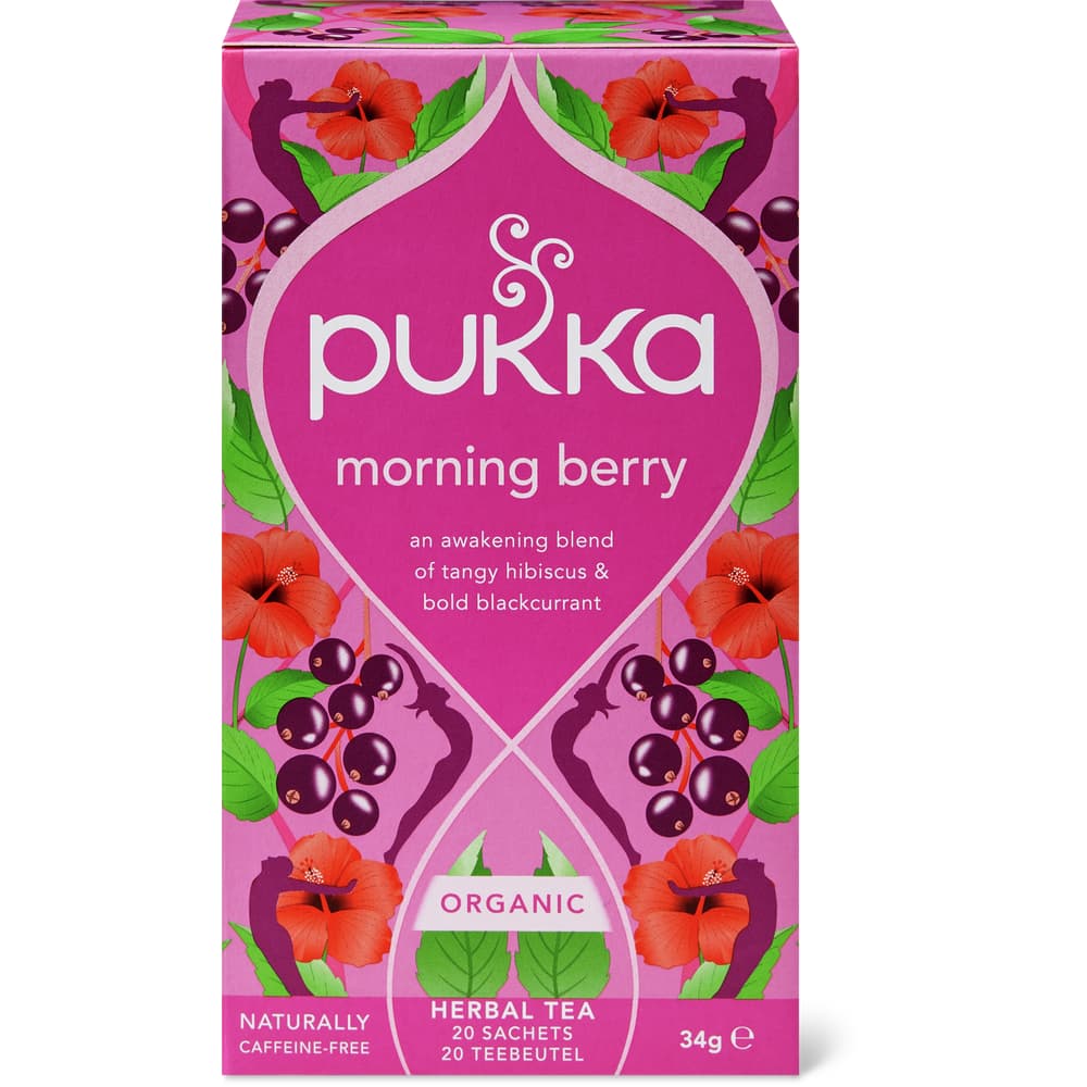 Pukka · Morning Berry Fruit Tea · Bio, Rooibos, Blackcurrant & Ginseng ...