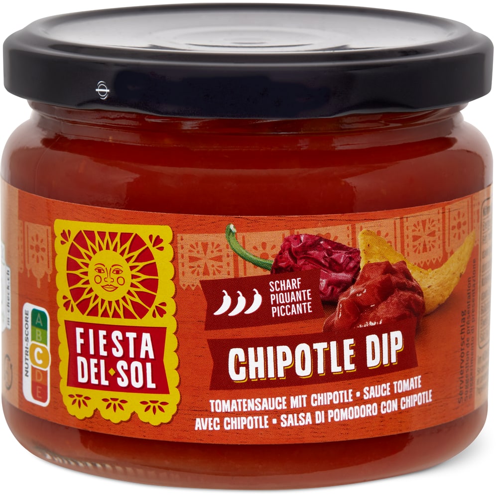 Fiesta del Sol · Chipotle dip · made from tomato sauce, hot • Migros