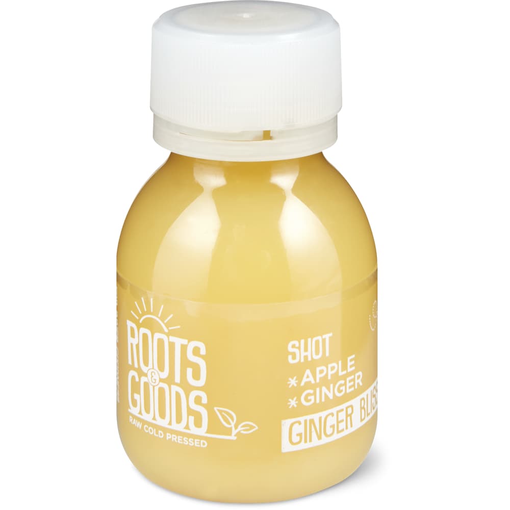 Roots & Goods · Shot Ginger Bliss · Rohkaltgepresst • Migros Online