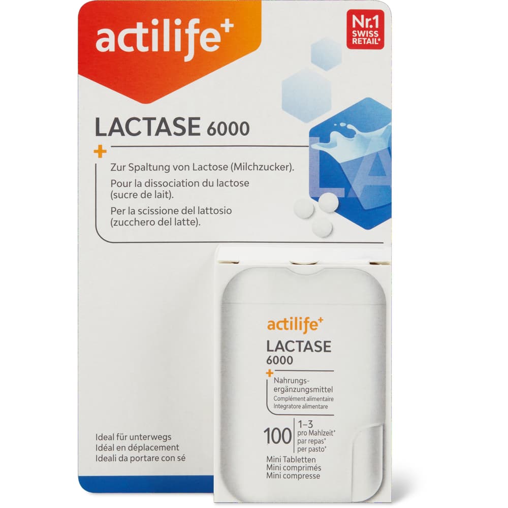 Actilife · Tablets · Lactase 6000 • Migros