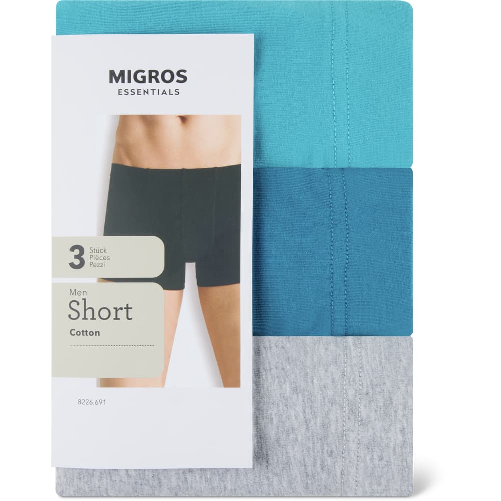 Migros Essentials · Men’s Shorts · Better Cotton • Migros