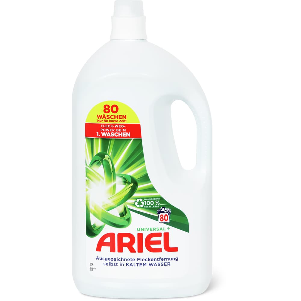 Ariel Universal + · Lessive liquide · Universal • Migros Online