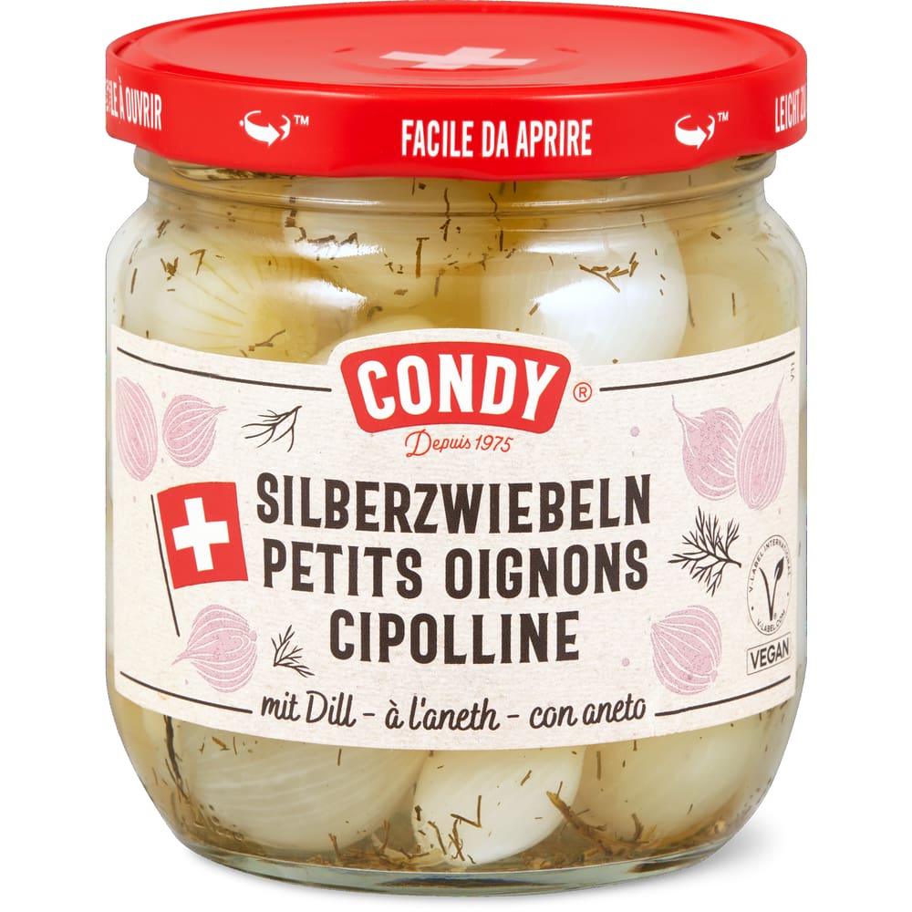 Condy · silver onions · with dill • Migros