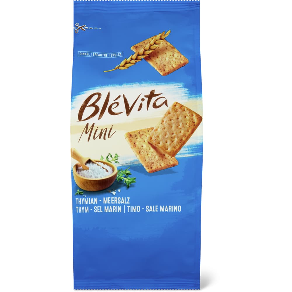 Blévita Mini · Crackers Apéritifs · Thymian - Meersalz • Migros