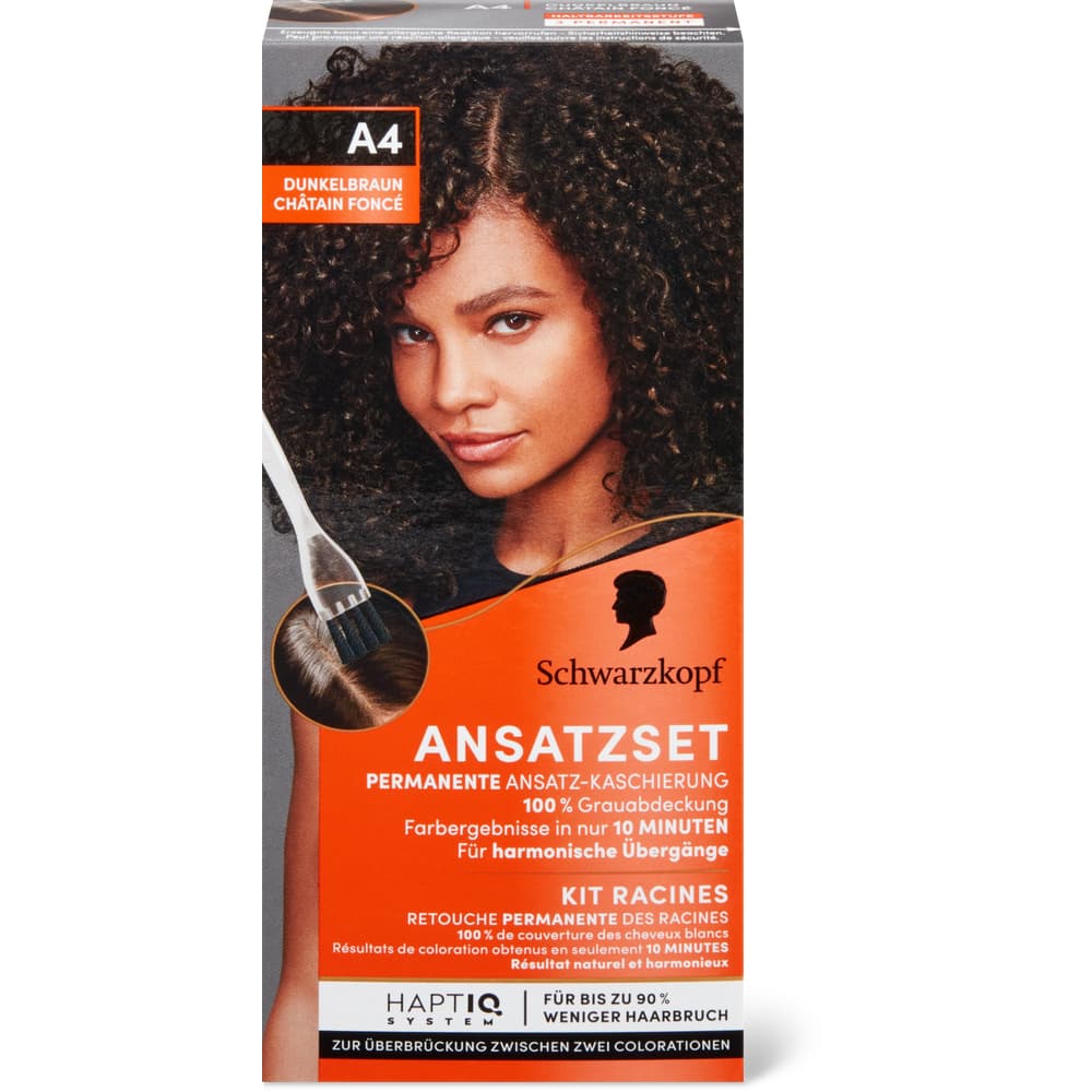 Schwarzkopf · Kit retouche racines · A4 Châtain foncé • Migros