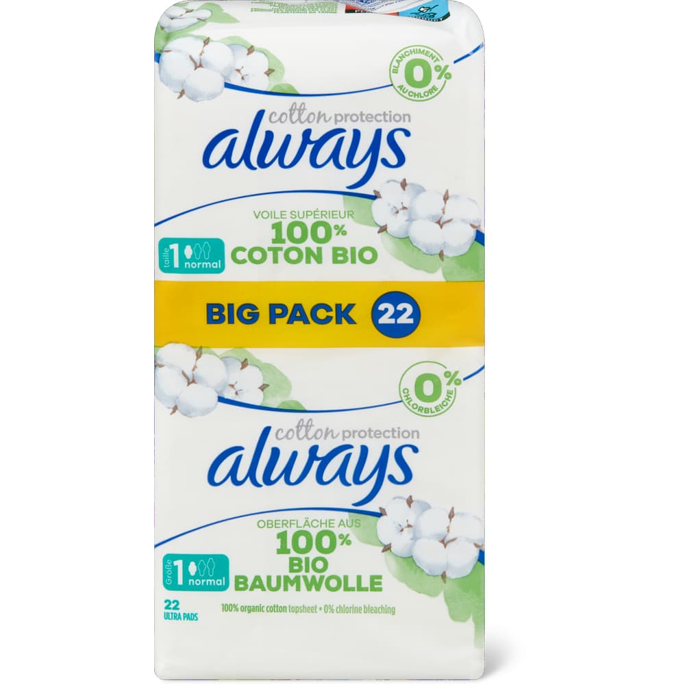 Always Cotton Protection · Panty liners · Normal - Bio • Migros Online