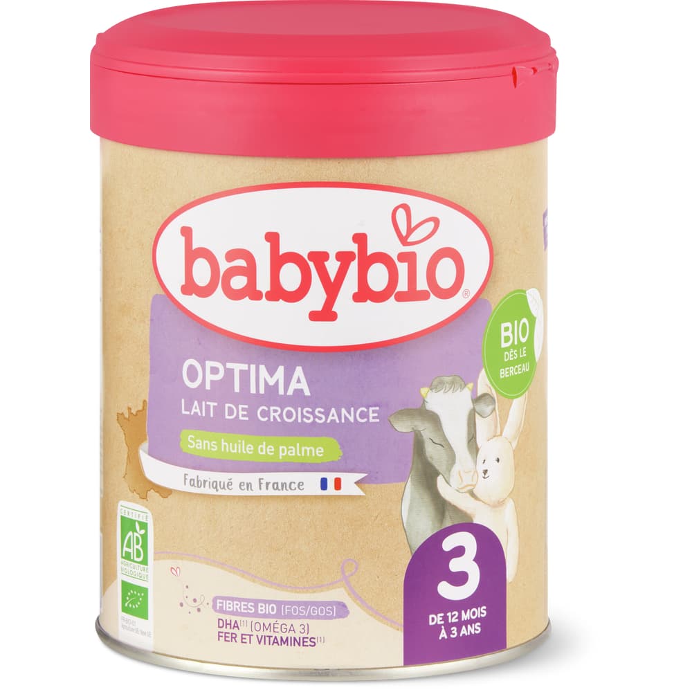 babybio · Lait de suite Optima 3 · Bio, de 10 mois à 3 ans , Sans sucre ...
