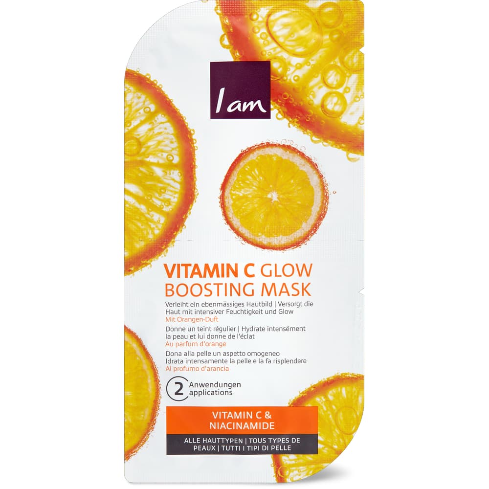 I am · Vitamin C Glow Boosting Mask • Migros