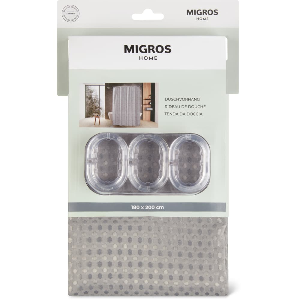 Migros Home · Shower Curtain 180 x 200 cm · White • Migros Online