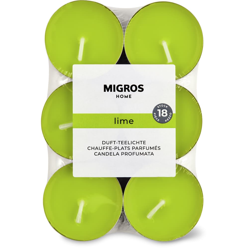 Migros Home · Bougies chauffe-plats parfumées · Lime • Migros
