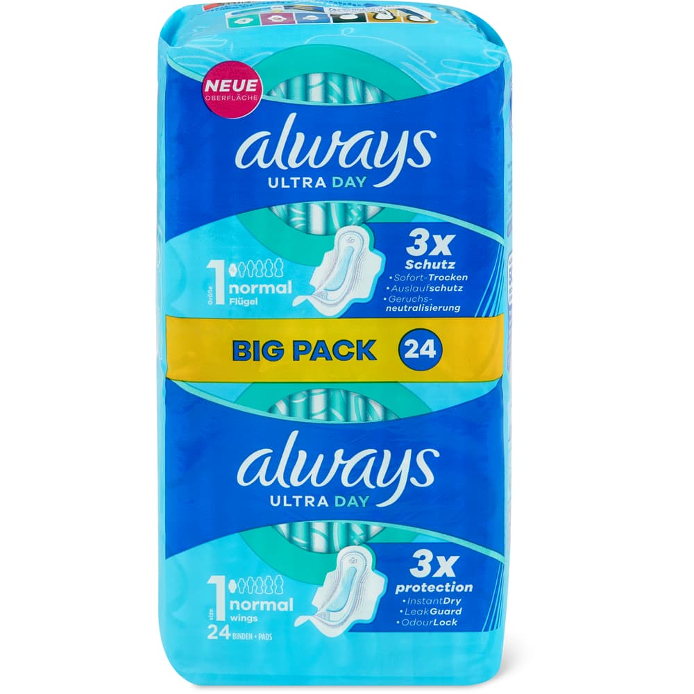 Always Ultra Day · Damenbinden · Größe 1 - Normal • Migros