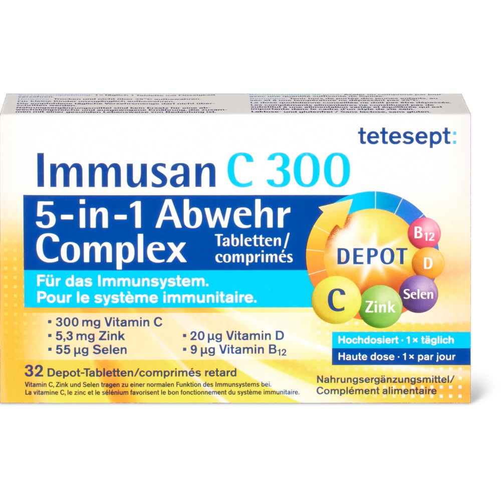 tetesept Immusan C 300, 32 tablets • Migros