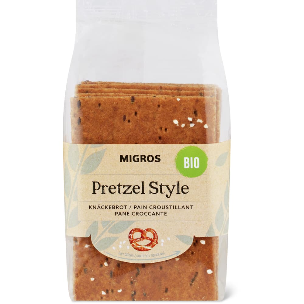 Migros · Pain croustillant · Bio, Pretzel style • Migros