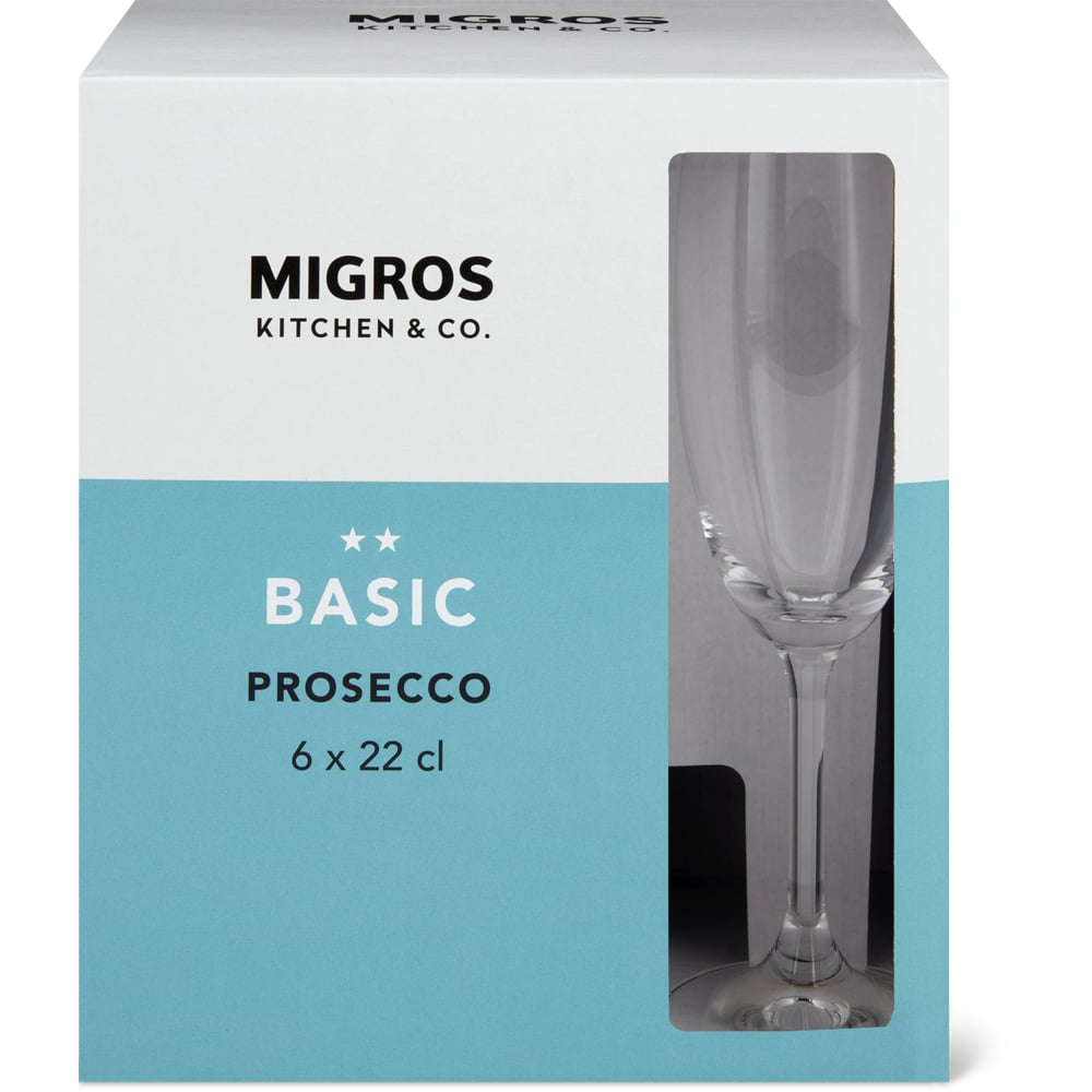 Migros Kitchen & Co. · Bicchiere da prosecco Basic · Trasparente, 22 cl ...