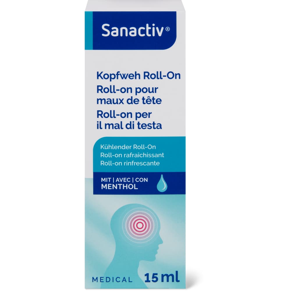 Sanactiv Medical · Roll-on for headaches · Refreshing - with menthol ...