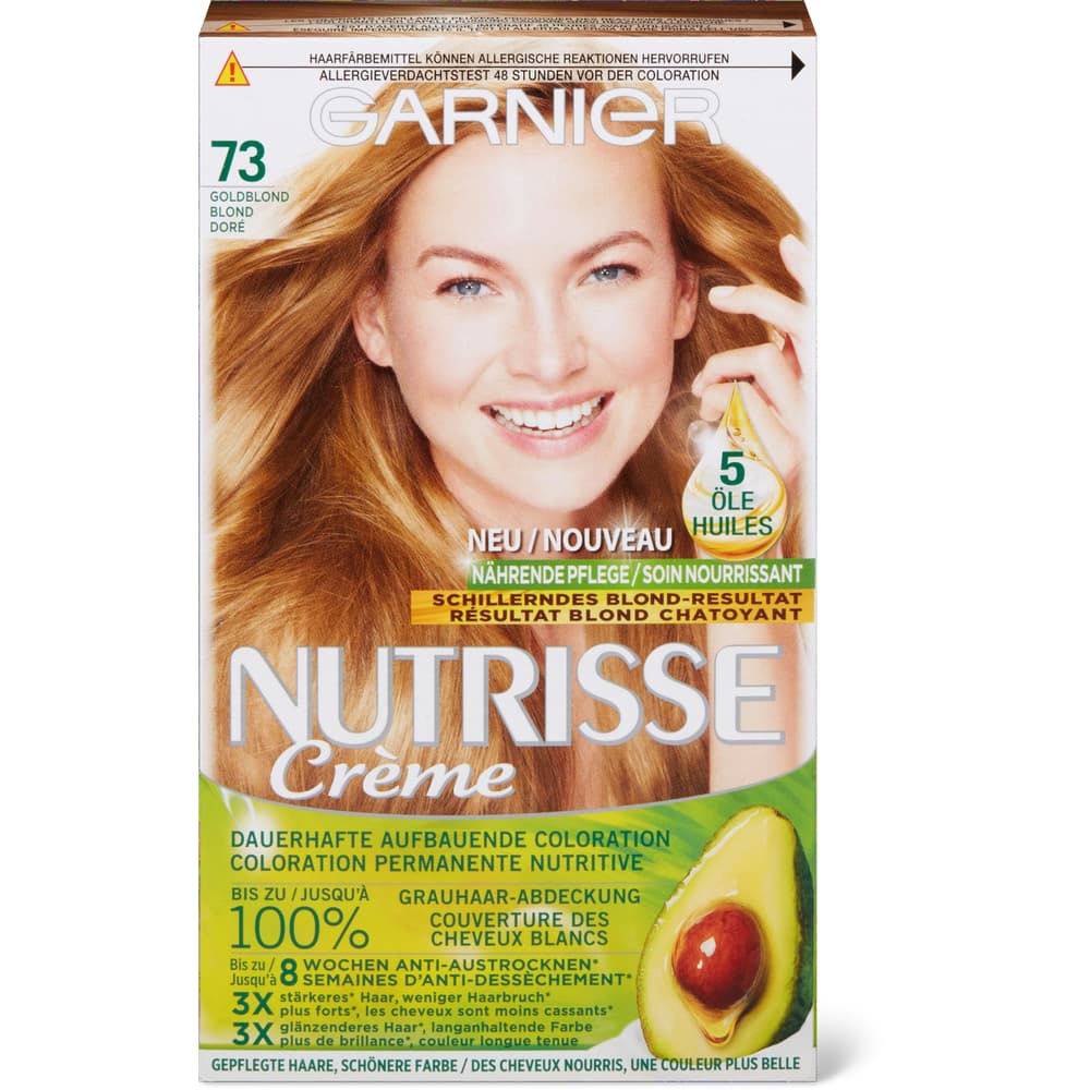 Garnier Nutrisse Crème · Colorazione permanente · 73 Biondo dorato • Migros