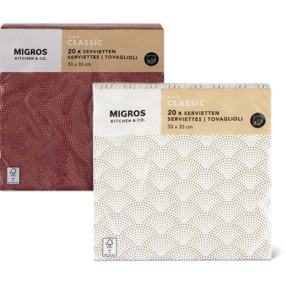 MIGROS KITCHEN & CO. · Serviettes 33x33cm • Migros Online