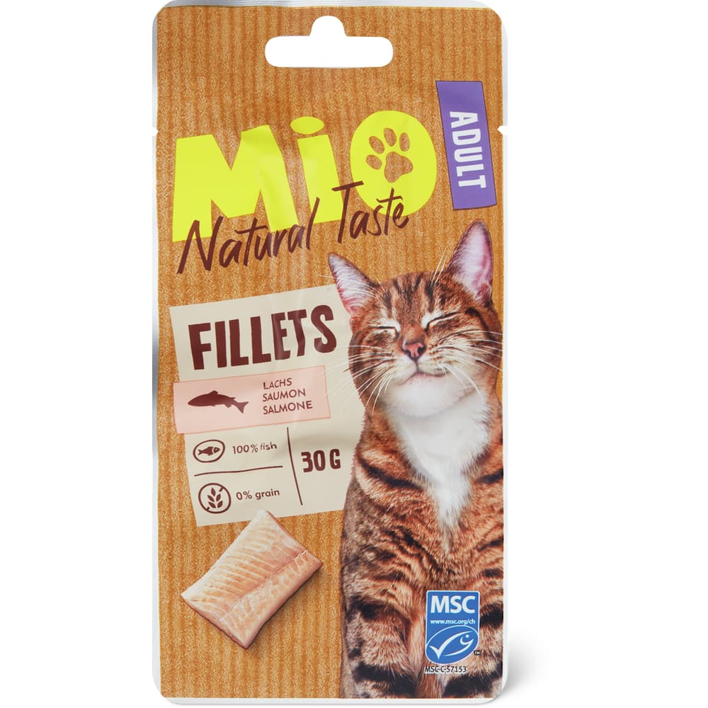 Mio · Natural Taste Adult Fillets · Salmon • Migros
