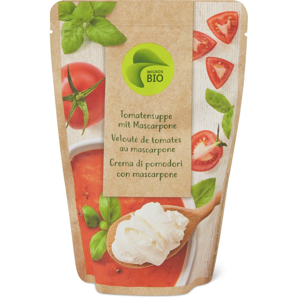 Tomatensuppe · Bio, mit Mascarpone, vegetarisch • Migros