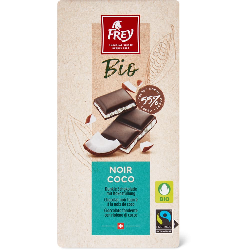 Frey Bio · Tablette de chocolat · Noir, coco • Migros