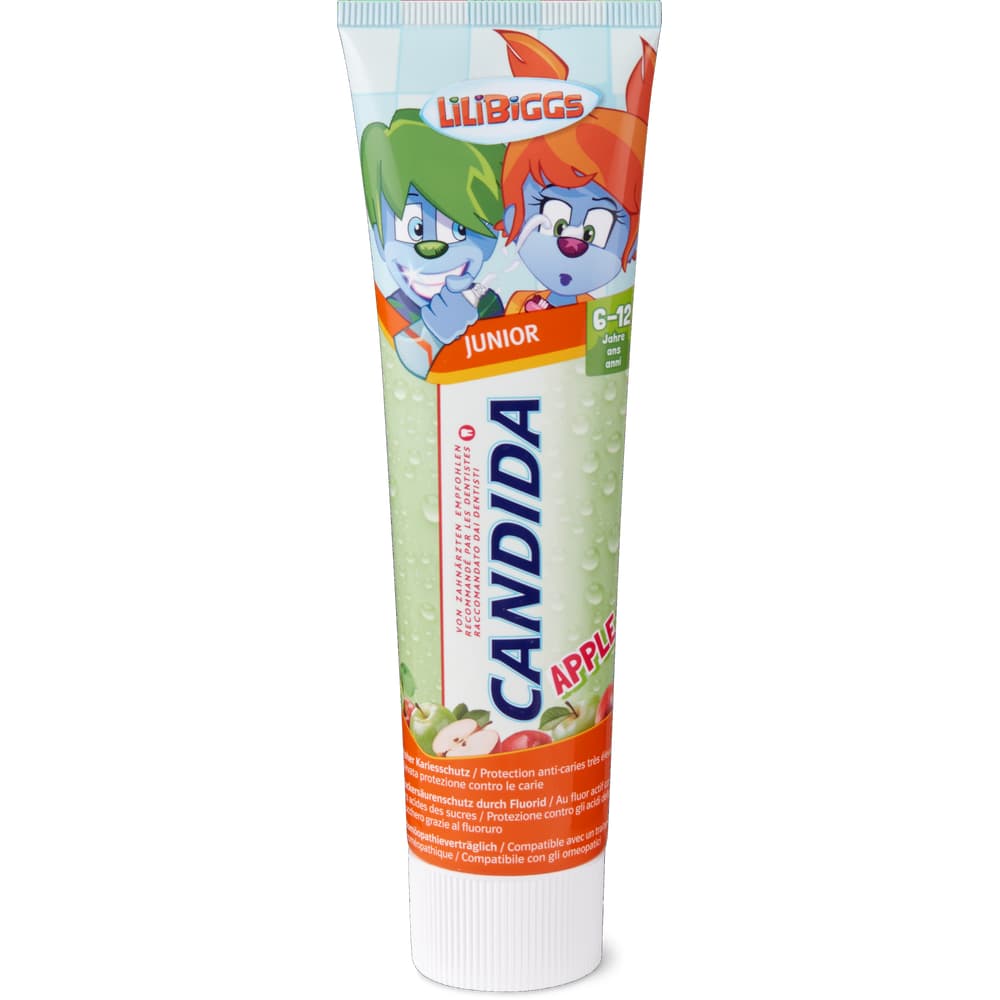Candida Lilibiggs Junior · Kids toothpaste · Apple • Migros