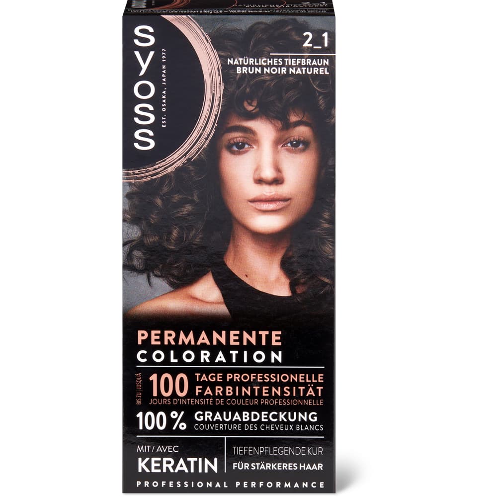 Syoss · Permanent Hair Dye · 2.1 Natural Deep Brown • Migros