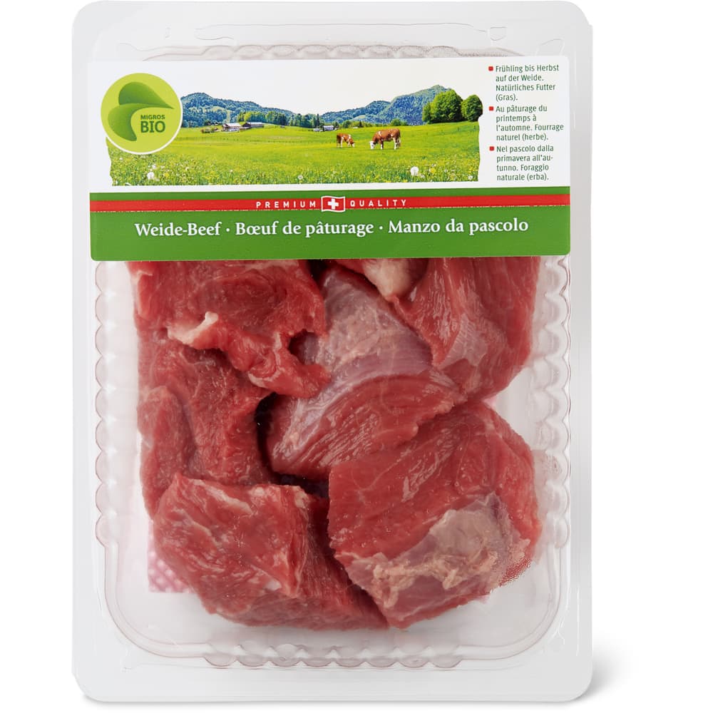 Migros Bio · Rindsvoressen · Weide Beef • Migros Online