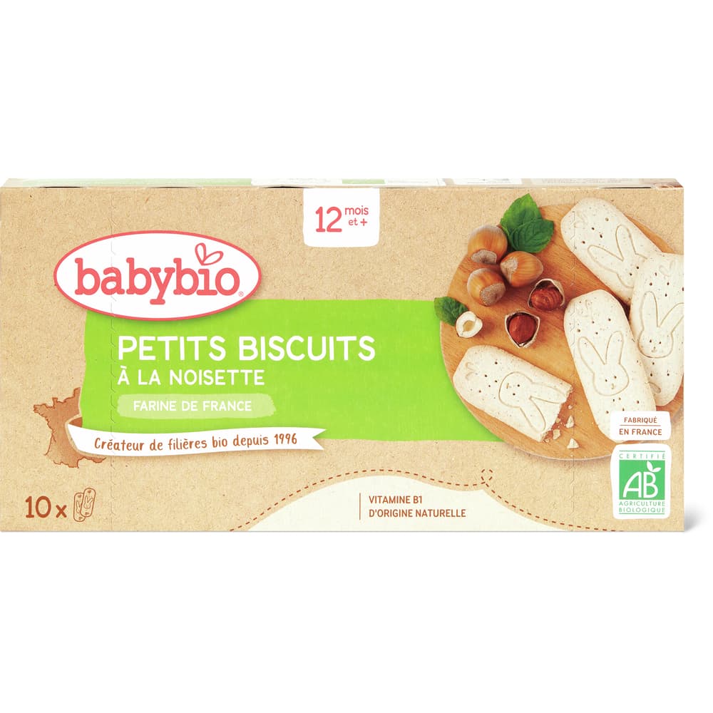 Babybio · Small biscuits with hazelnut · From 12 months • Migros