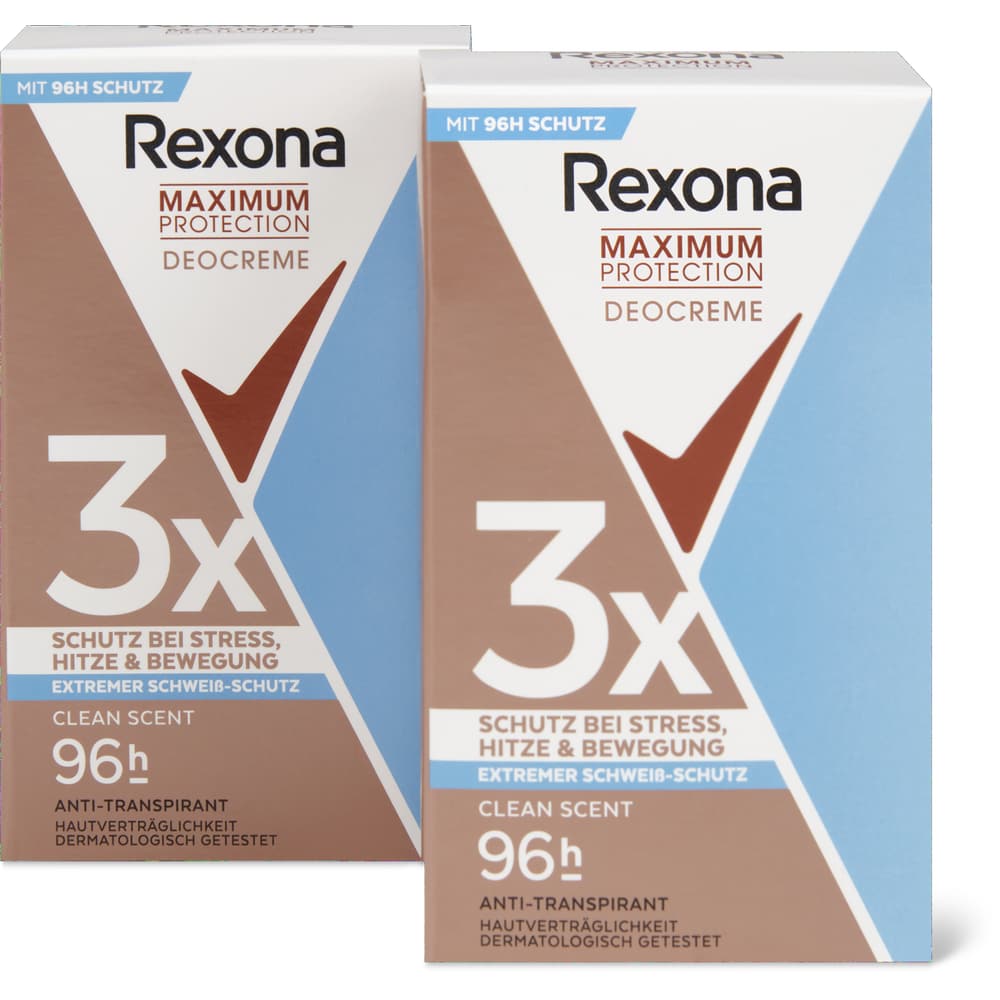 Rexona Maximum Protection · Deo Creme Clean Scent · 96h, Anti ...