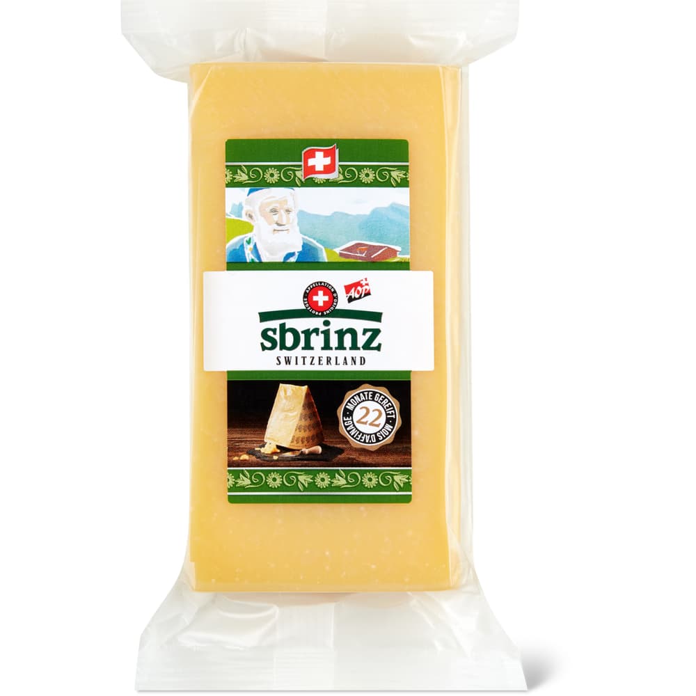 Sbrinz · Swiss extra-hard, full-fat cheese from raw milk • Migros