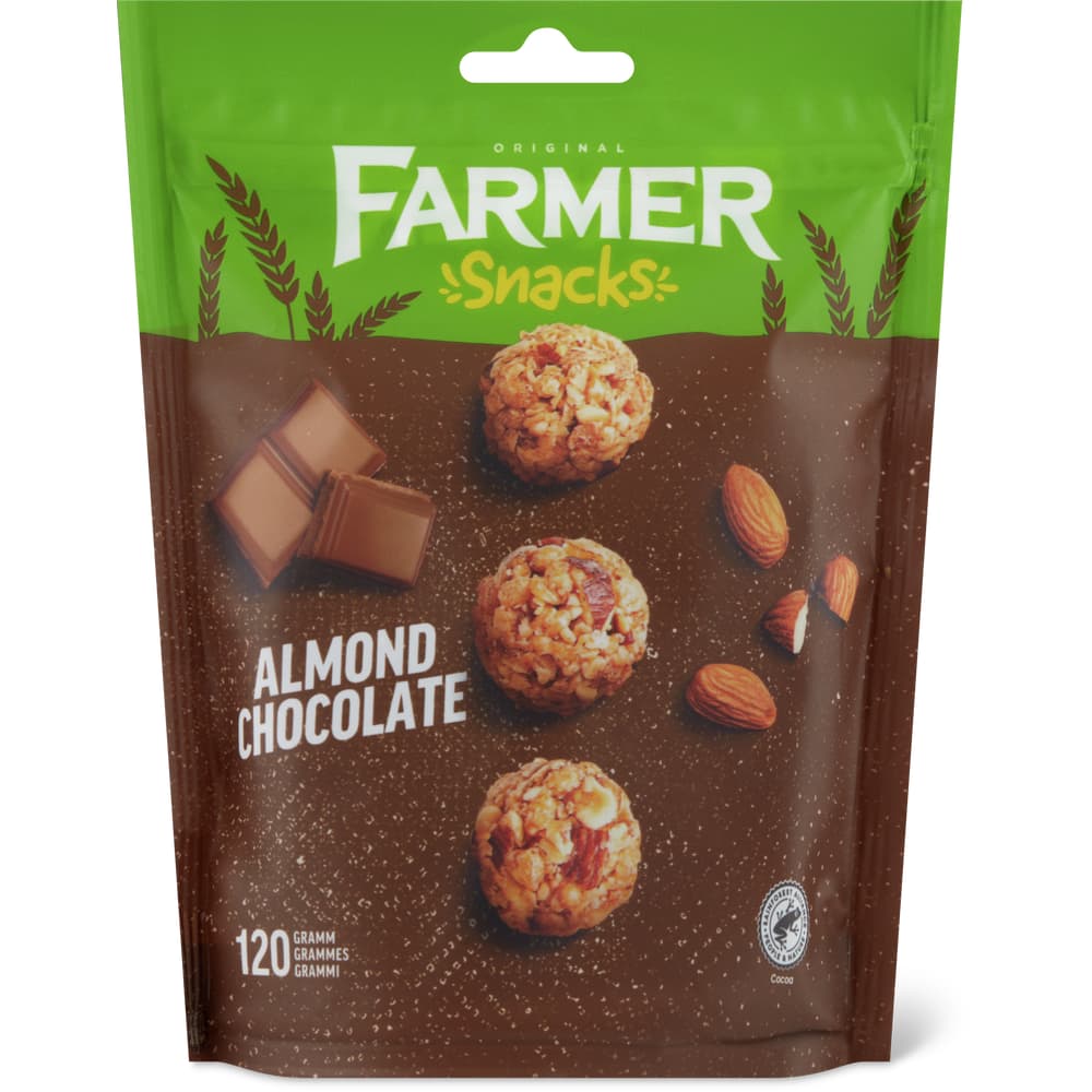 Farmer Snacks · Getreidesnack · Schokolade Mandel • Migros