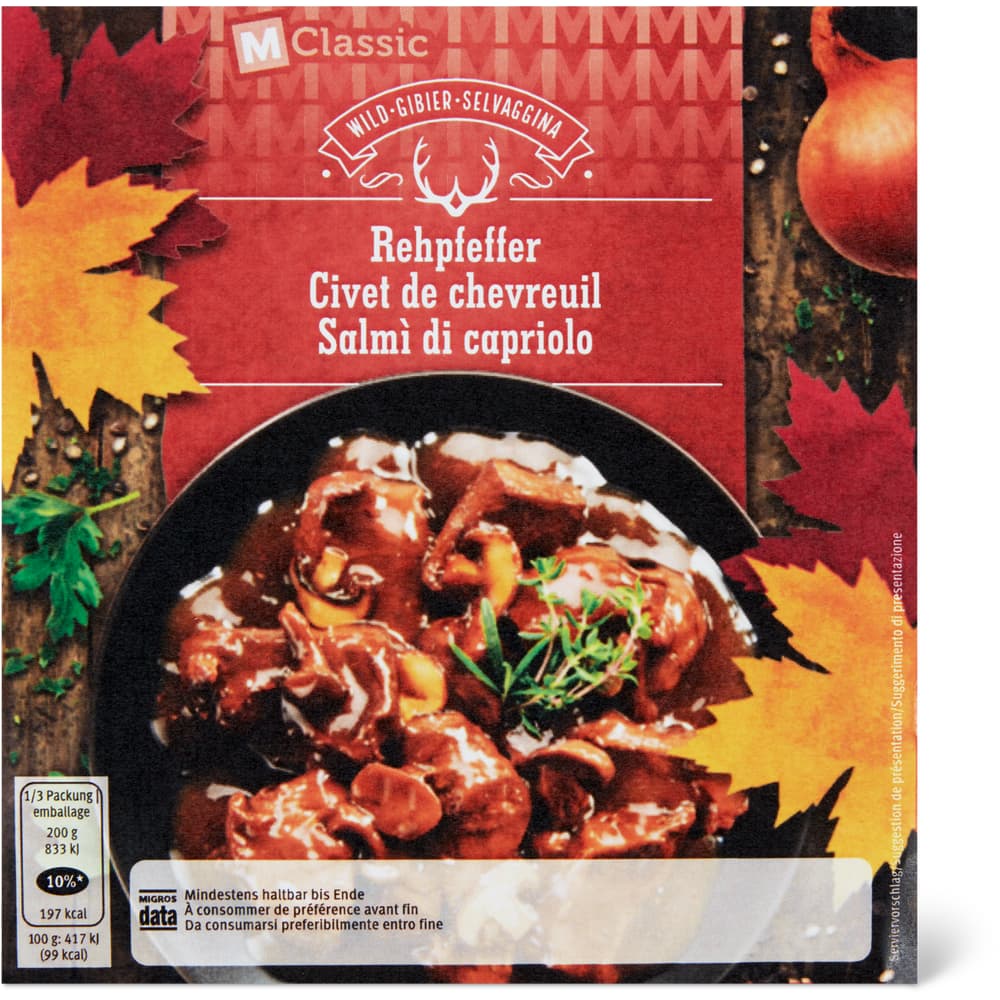 M-Classic Wild / Gibier · Venison Stew · Cooked • Migros