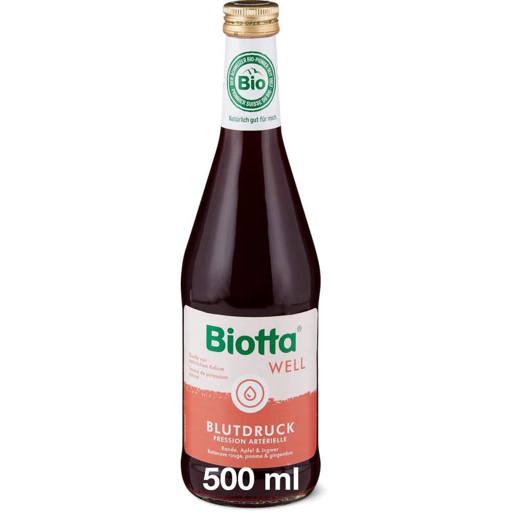 Biotta Well · Fruit & vegetable juice · Blood Pressure • Migros