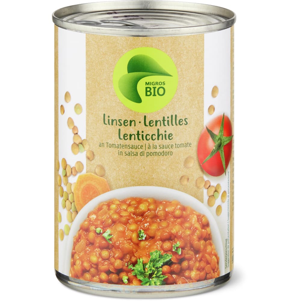 Lentils · Bio, In Tomato Sauce, vegan • Migros