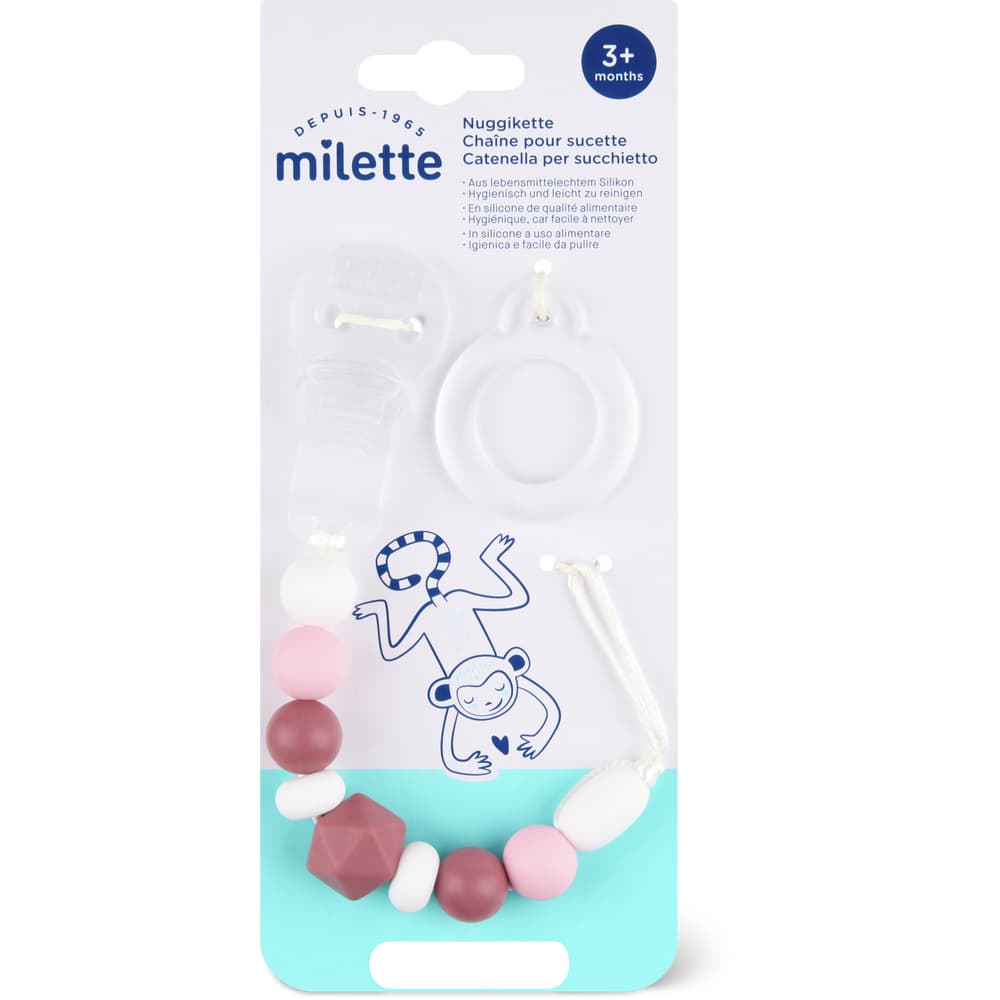 Milette Baby Care · Chaînette pour sucette · 3 mois et + • Migros
