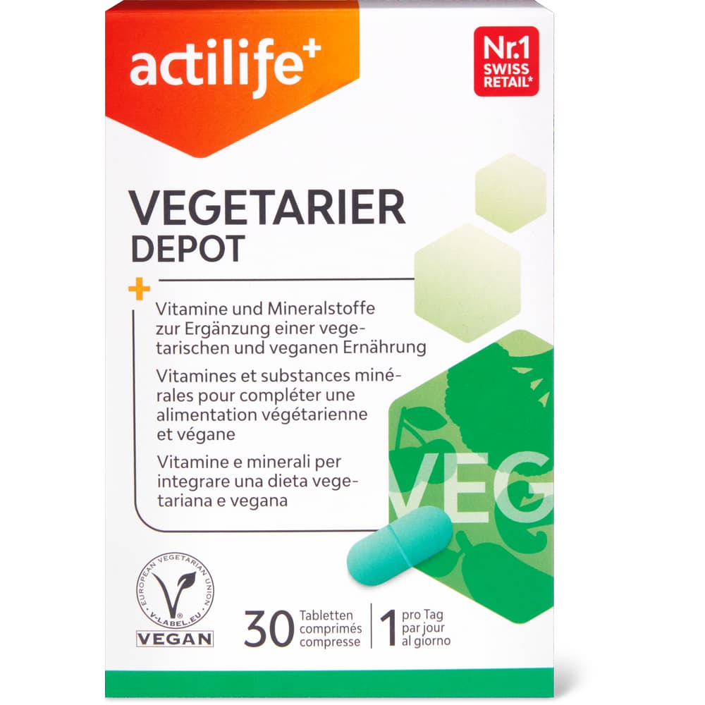 Actilife · Tabletten · Vegetarier Depot • Migros