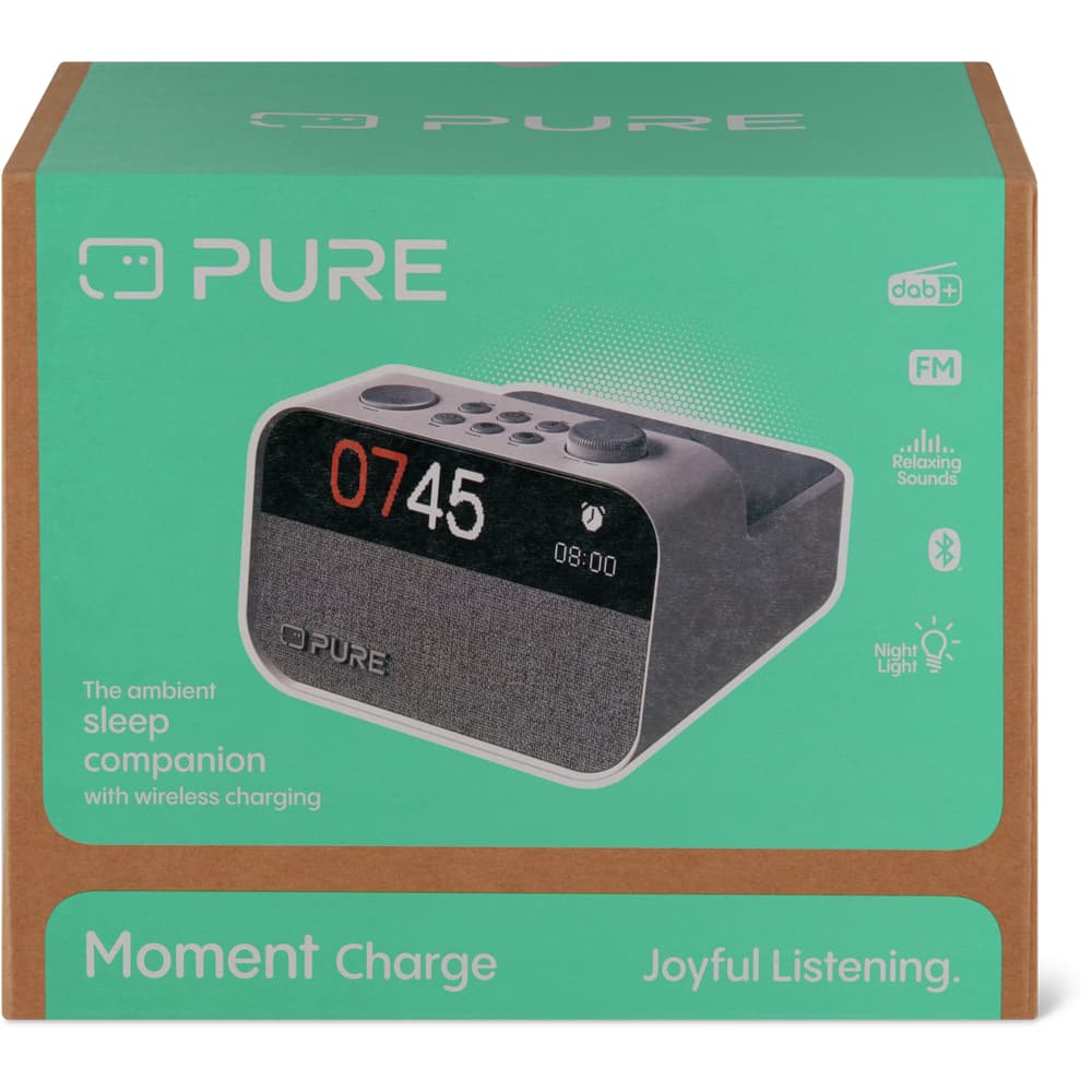 Pure · Moment Charge Digital Radio · Cotton White, DAB+, Alarm Clock ...